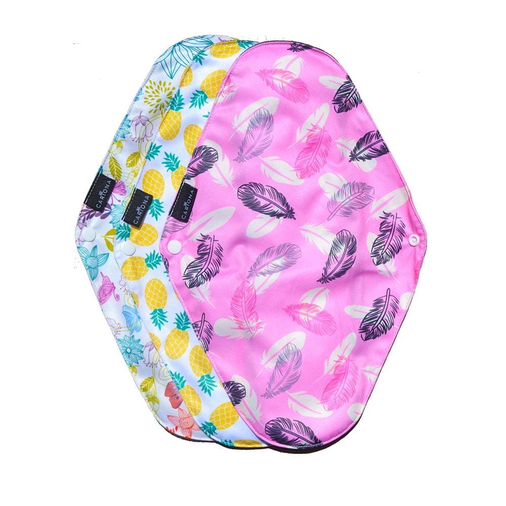 Eco-Friendly & Absorbent Reusable Cloth XL Menstrual Pads | Cariona