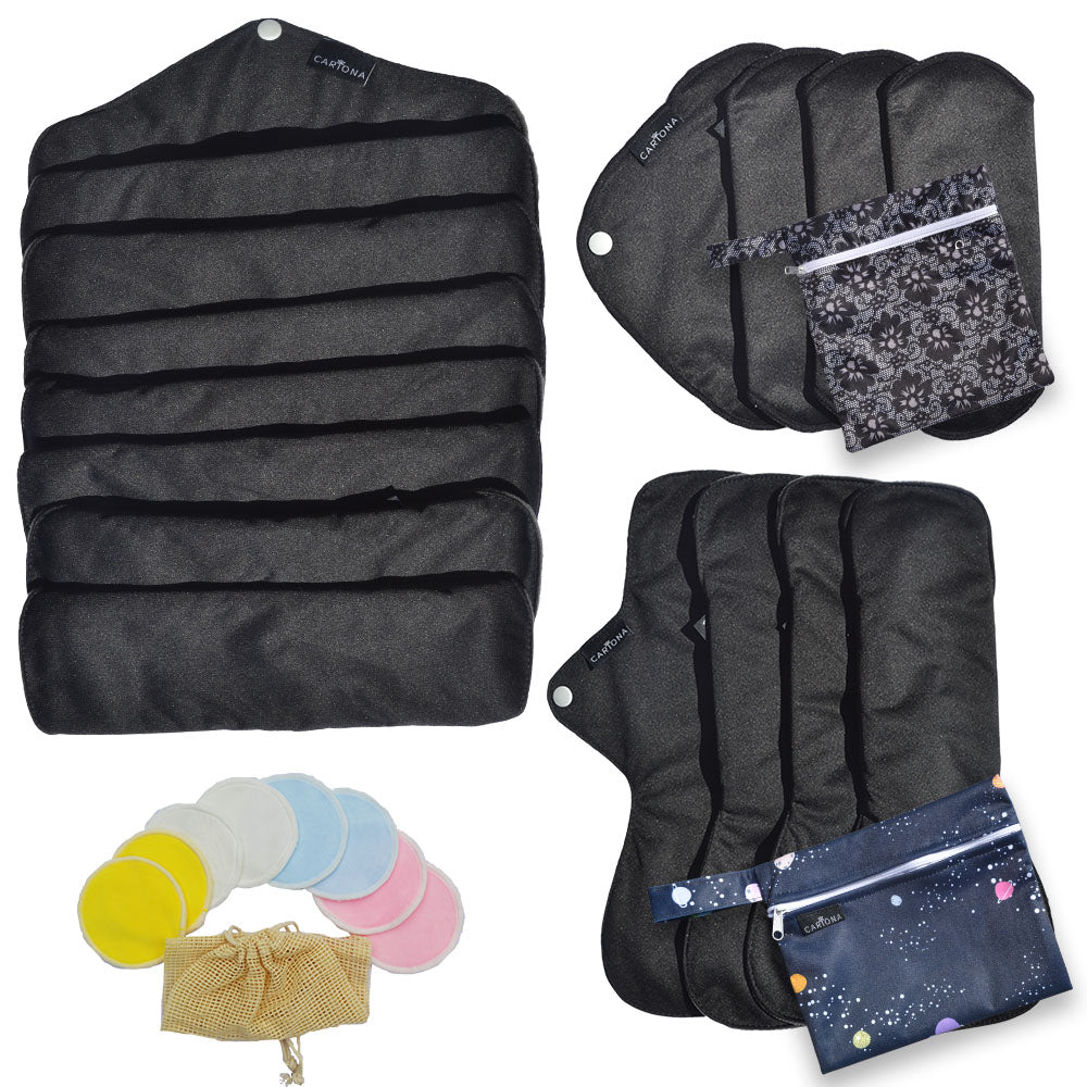 Medium Cycle Pack - Best Reusable Cloth Washable Pads – Cariona